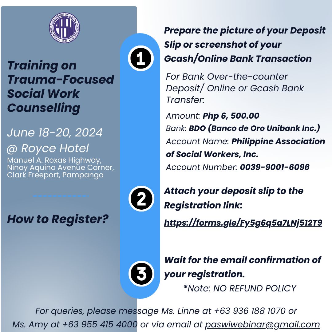 Training on, ” Trauma-Focused Social Work Counselling” with 23 Approved ...